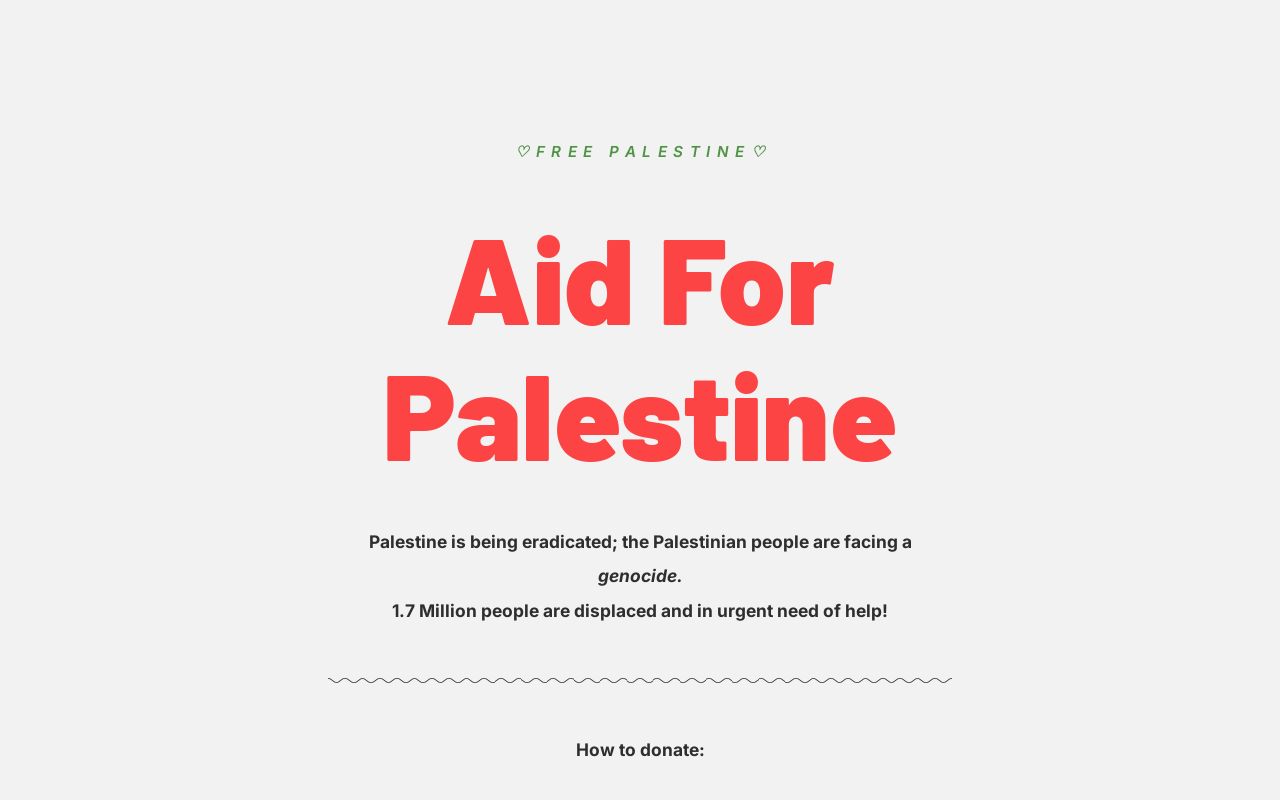Aid For Palestine